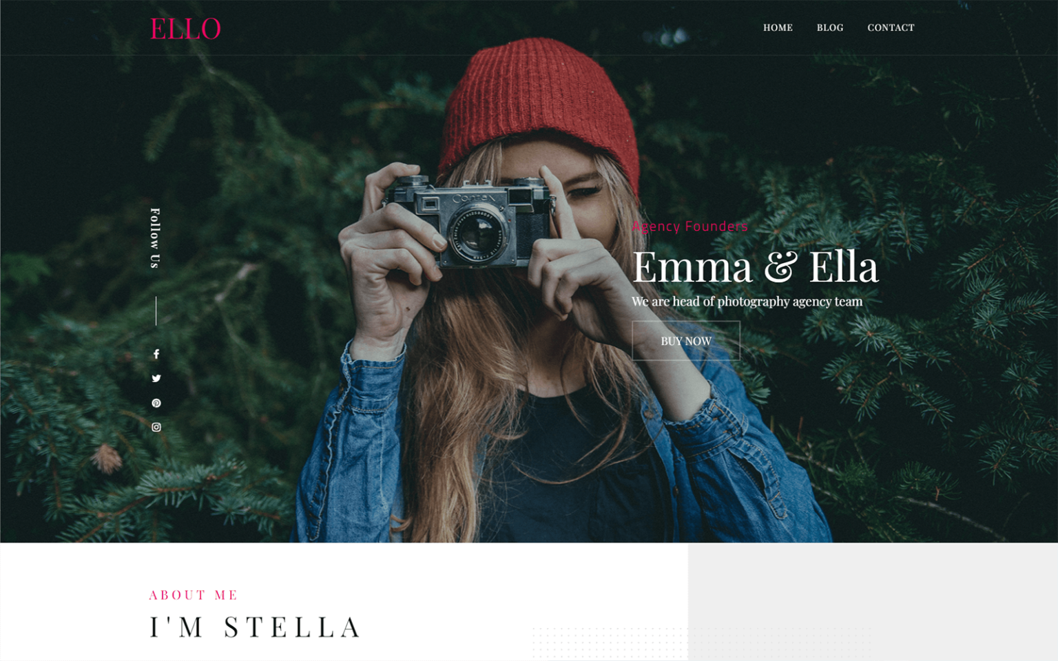 Ello Lite Photography WordPress Theme - pixelonetry